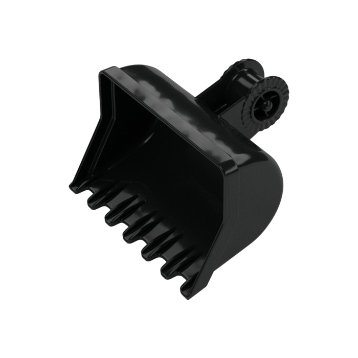 Duplo Black Digger Bucket with Locking Ring and 7 Teeth (21998) | Brick ...