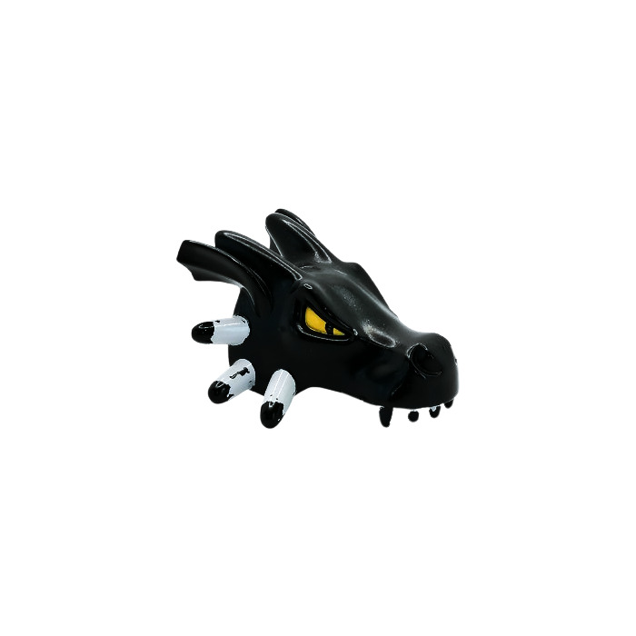 Duplo Black Dragon Head with Bright Light Orange Eyes (52198) | Brick ...