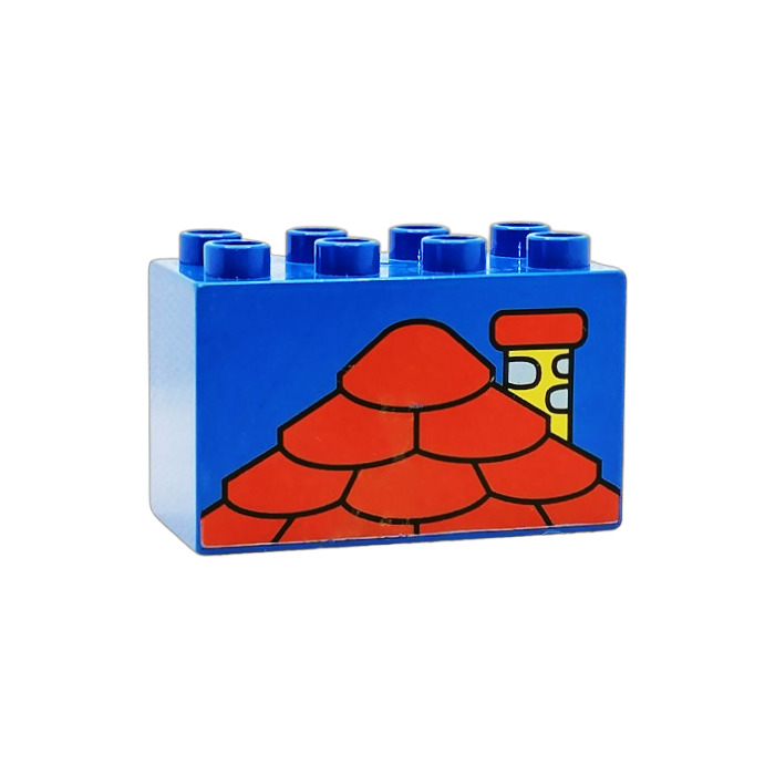 Duplo Blue Brick 2 x 4 x 2 with red roof (31111) | Brick Owl - LEGO ...