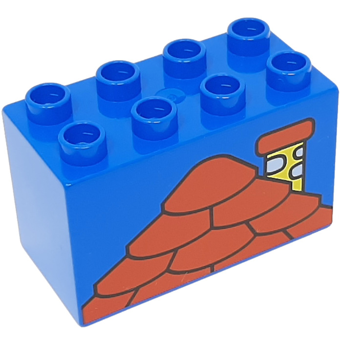 Duplo Blue Brick 2 x 4 x 2 with red roof (31111) | Brick Owl - LEGO ...