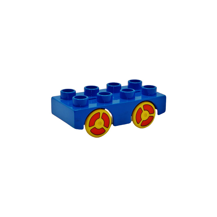 Duplo Blue Car Base 2 x 4 with Patterned Wheels (31202 / 76139) | Brick ...