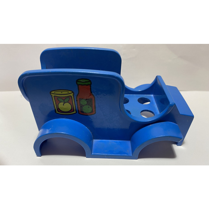Duplo Blue Car Body with Grocery Logo | Brick Owl