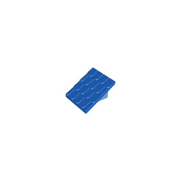 Duplo Blue Shingled Roof 2 x 4 x 2 with Medium Blue Base (55958 / 73566 ...