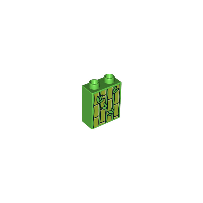 Duplo Brick 1 x 2 x 2 with Bamboo Stalks with Bottom Tube (15847 / ...