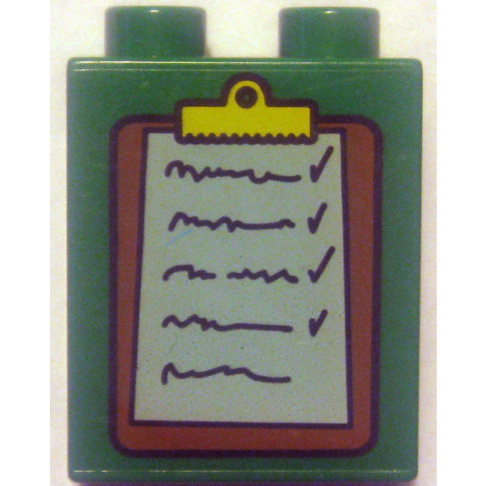 Duplo Brick 1 x 2 x 2 with List on Clipboard (4066 / 41375) | Brick Owl ...