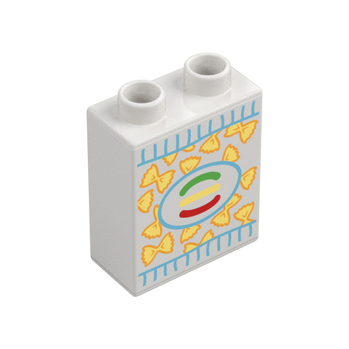 Duplo Brick 1 x 2 x 2 with Pasta food packet (4066 / 107947) | Brick ...