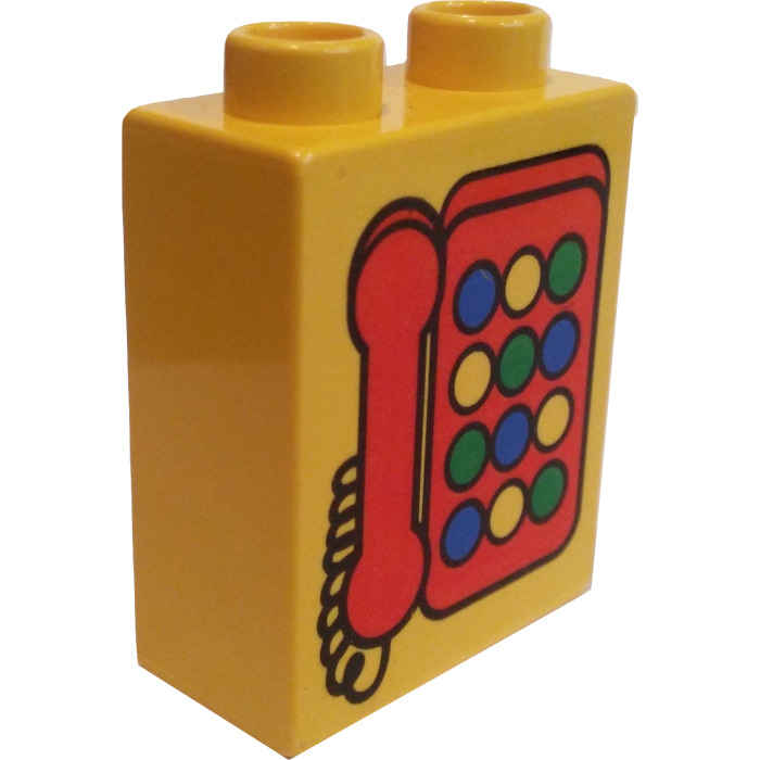Duplo Brick 1 x 2 x 2 with Phone (4066) | Brick Owl - LEGO Marketplace