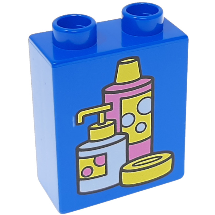 Duplo Brick 1 x 2 x 2 with Shampoo and Soap Containers (4066) | Brick ...