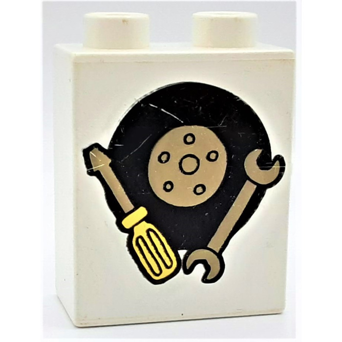 Duplo Brick 1 x 2 x 2 with Tools and Wheel (4066 / 43195) | Brick Owl ...