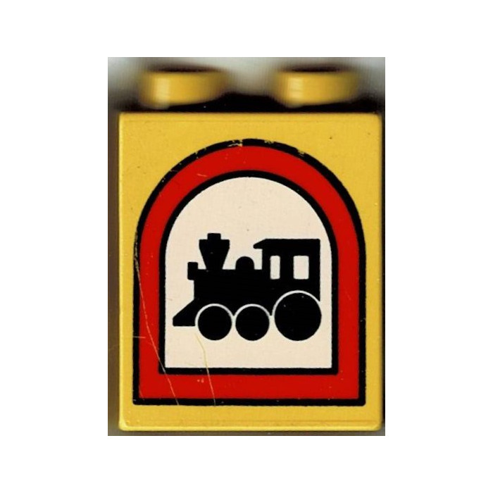 Duplo Brick 1 x 2 x 2 with Train in Red Arch (4066 / 82550) | Brick Owl ...