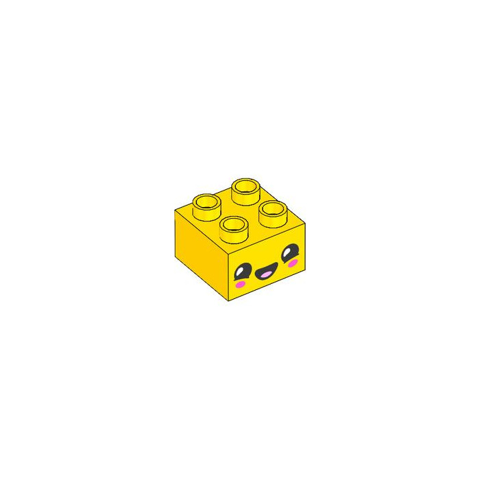 Duplo Brick 2 x 2 with Happy Face (3437 / 110583) | Brick Owl - LEGO ...