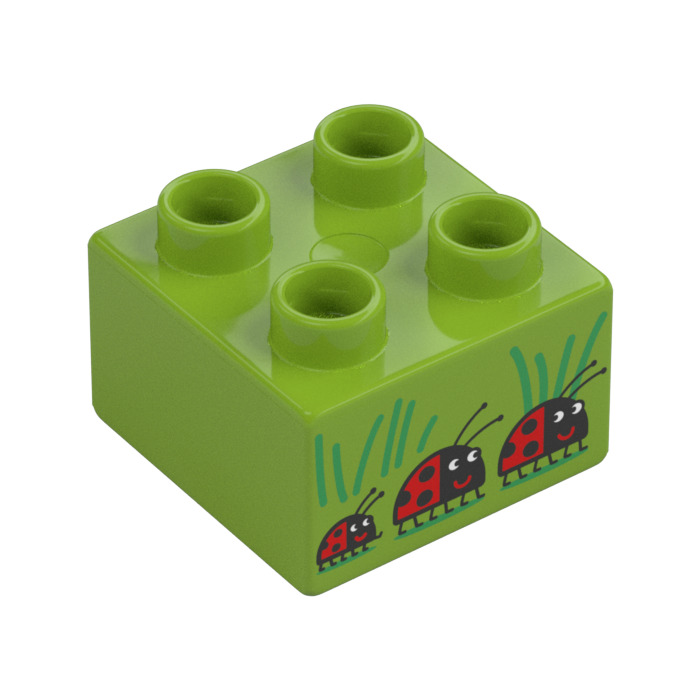 Duplo Brick 2 x 2 with Ladybugs (3437 / 111910) | Brick Owl