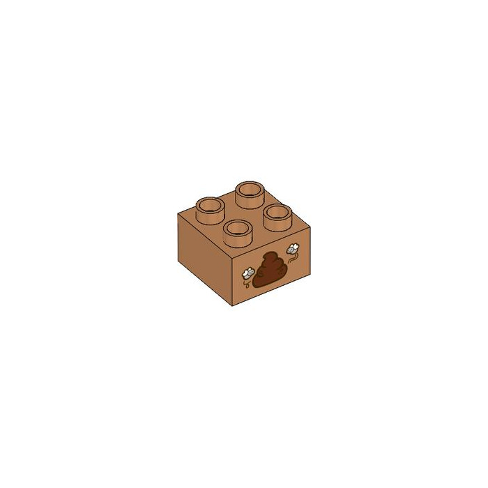 Duplo Brick 2 x 2 with Poop and Flies (3437 / 105443) | Brick Owl ...