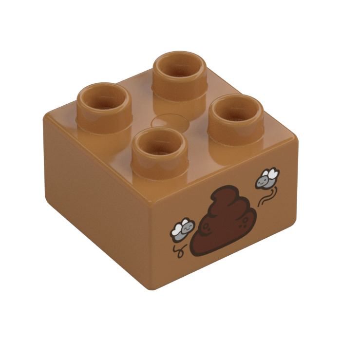 Duplo Brick 2 x 2 with Poop and Flies (3437 / 105443) | Brick Owl ...