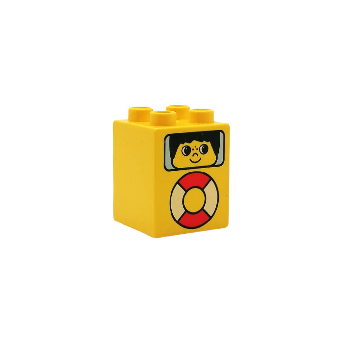 Duplo Brick 2 x 2 x 2 with Life Preserver and Child in Window (31110 ...