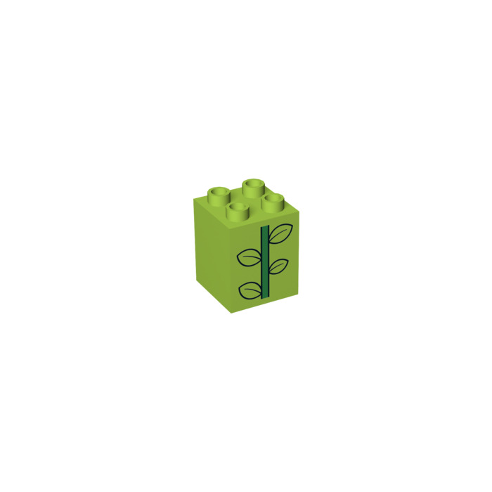 Duplo Brick 2 x 2 x 2 with Stalk with leaves (24995 / 31110) | Brick ...