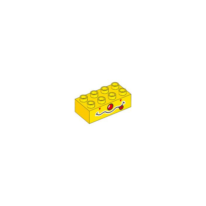 Duplo Brick 2 x 4 with Red Nose and Mouth with Tongue (3011 / 36675 ...