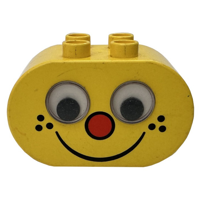 Duplo Brick 2 x 4 x 2 with Rounded Ends, Rattle Eyes and Freckled ...