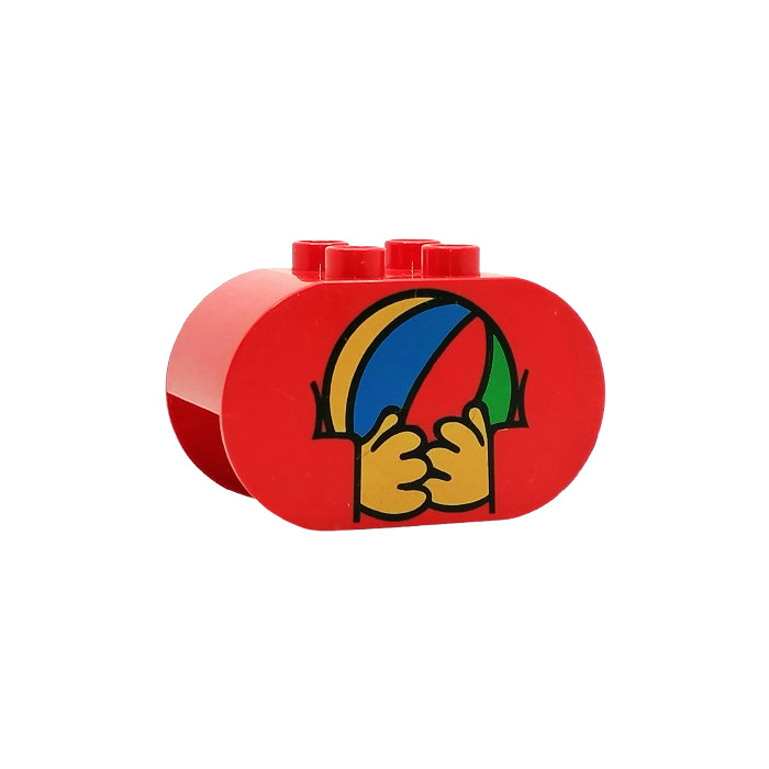 Duplo Brick 2 x 4 x 2 with Rounded Ends with Ball and Hands (6448 ...