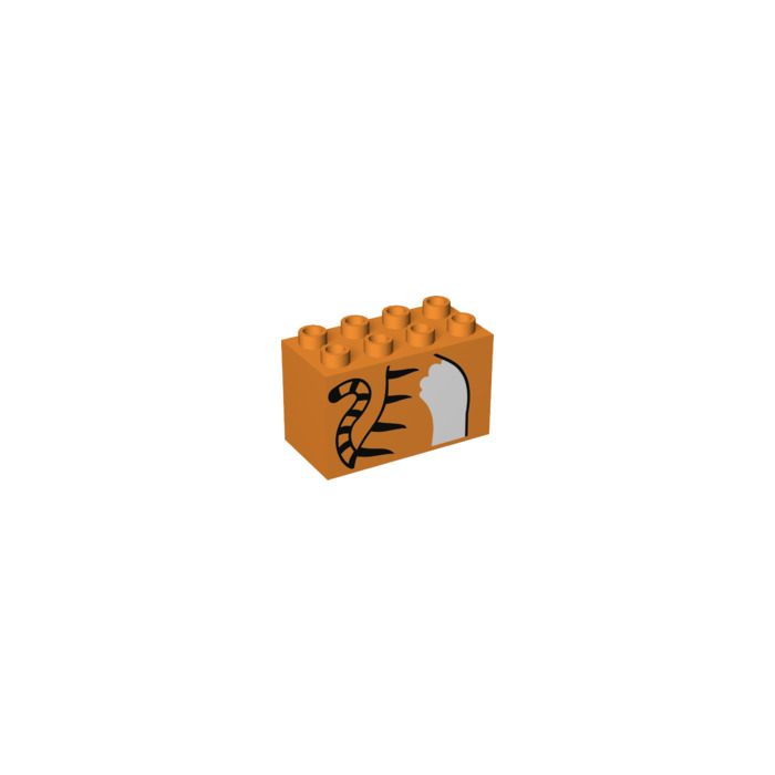 Duplo Brick 2 x 4 x 2 with Tiger Upper Body and Tail (31111 / 43526 ...