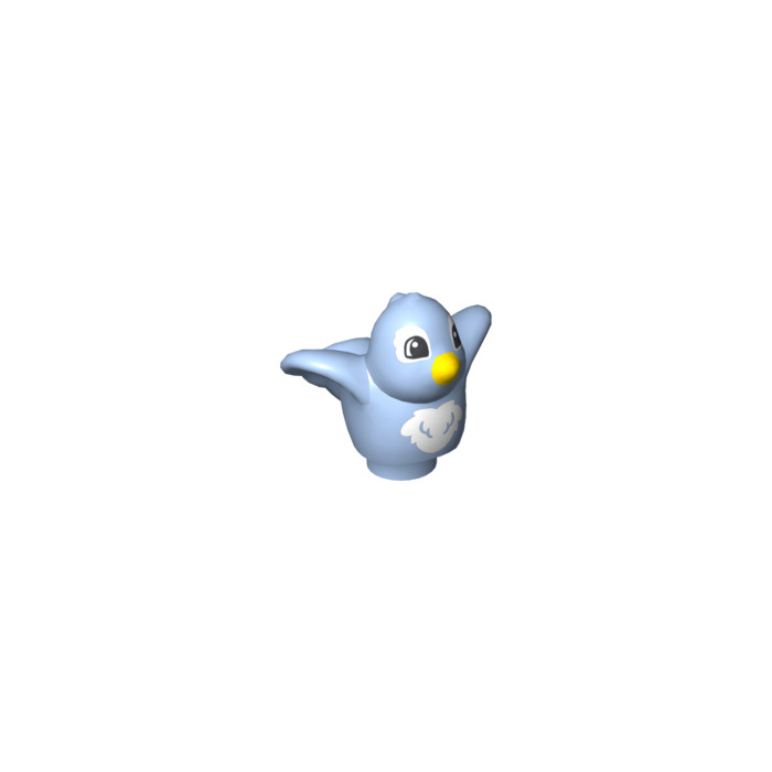 Duplo Bright Light Blue Bird with White Feathers and Yellow Beak (27370 ...