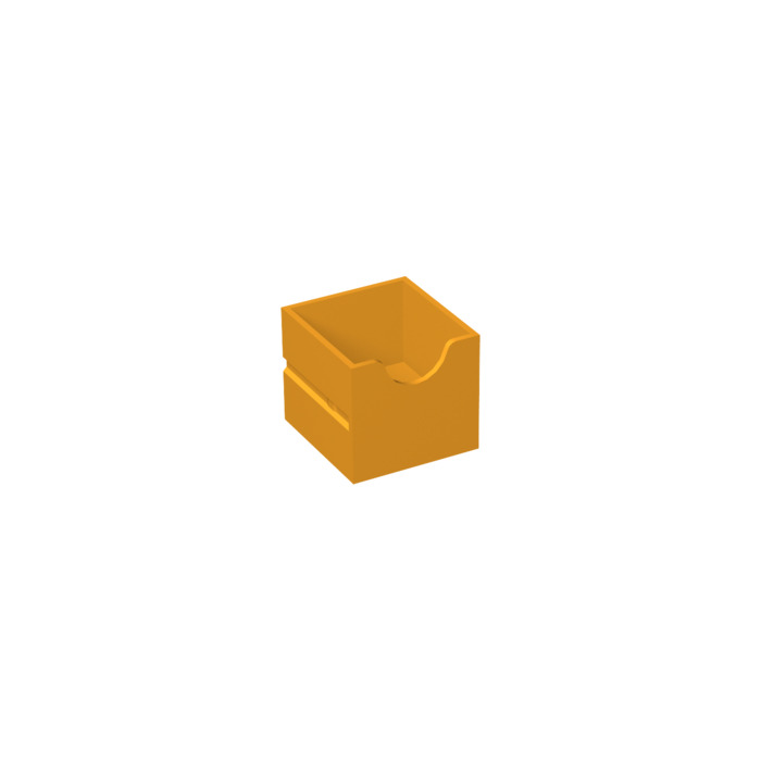 Duplo Bright Light Orange Drawer with Cut Out (6471) | Brick Owl - LEGO ...