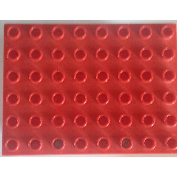 Duplo Building Block 6 x 8 x 6 with Wide Door, Door, and Window Opening ...