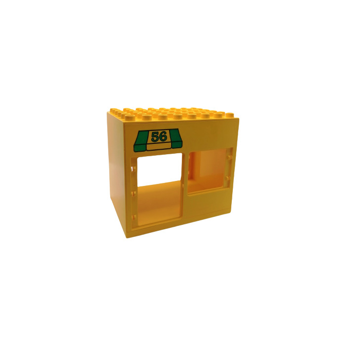 Duplo Building Block 6 x 8 x 6 with Wide Door, Door, and Window Opening ...