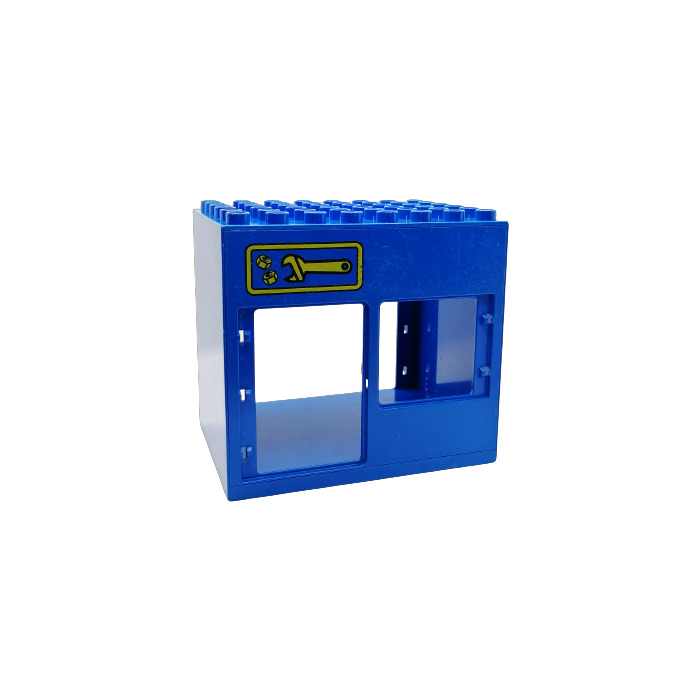 Duplo Building Block 6 x 8 x 6 with Wide Door, Door, and Window Opening ...