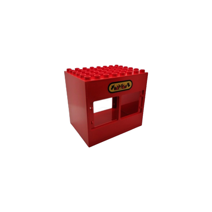 Duplo Building Block with Two Windows with Fire Station Logo | Brick ...