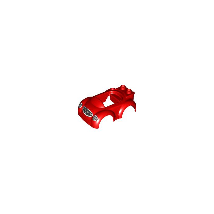 Duplo Car Chassis 4 x 6 with Silver Headlights and Grille with Mouse ...