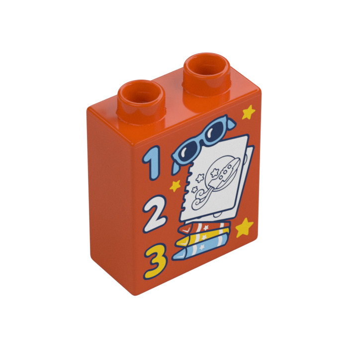 Duplo Brick 1 x 2 x 2 with '1, 2, 3', Sunglasses, Drawing and Crayons ...