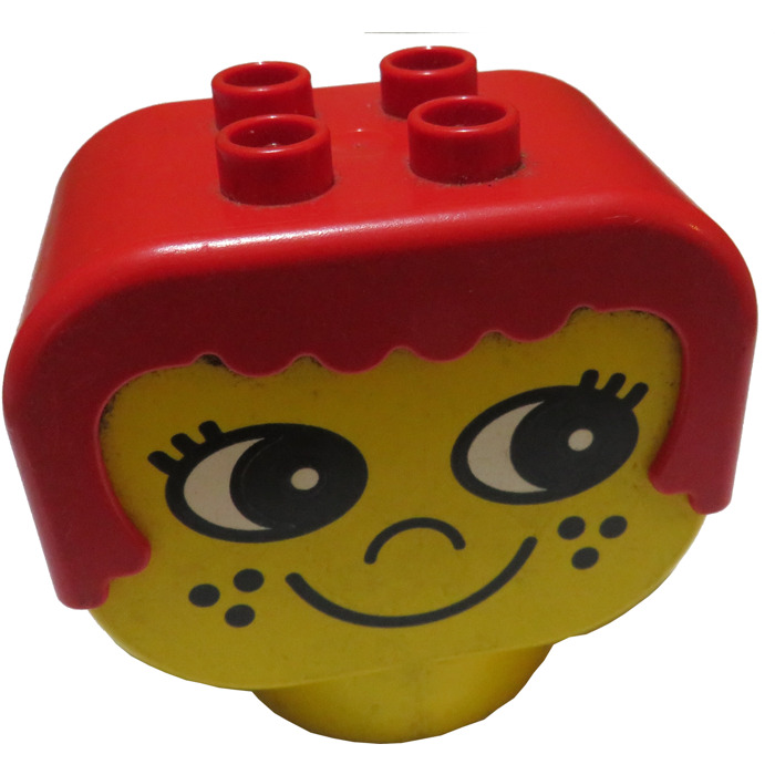 Duplo Head with Red Hair and Freckles | Brick Owl - LEGO Marketplace