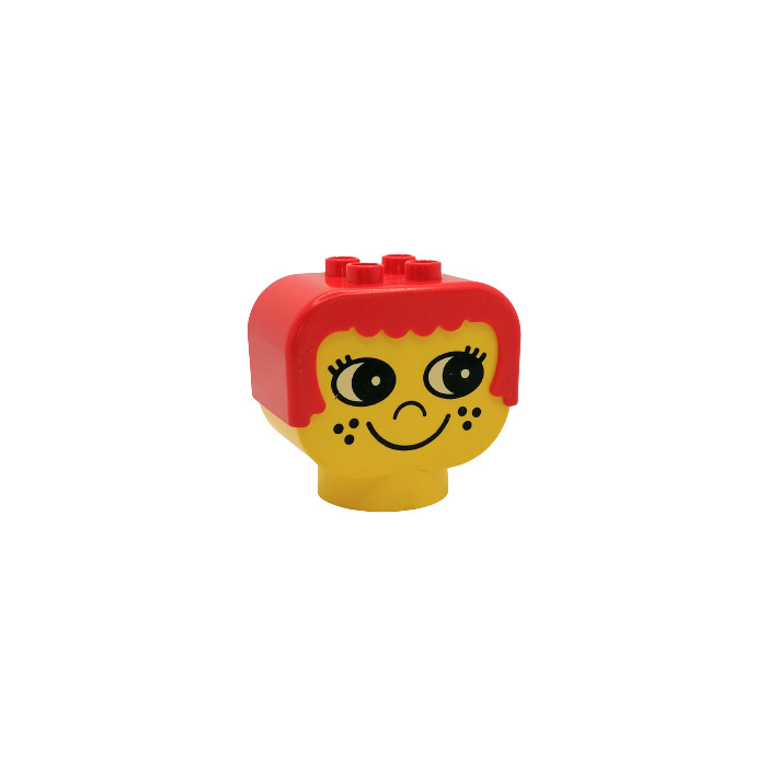 Duplo Head with Red Hair and Freckles | Brick Owl - LEGO Marketplace