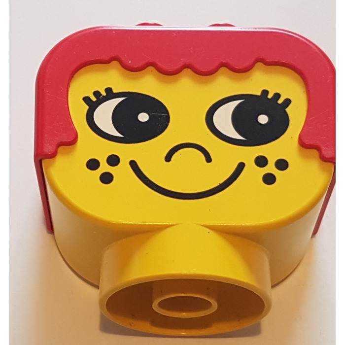 Duplo Head with Red Hair and Freckles | Brick Owl - LEGO Marketplace