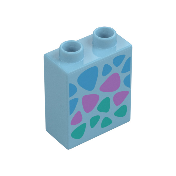 Duplo Brick 1 x 2 x 2 with Dark Azure, Medium Lavender and Dark ...