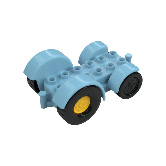 Duplo Medium Azure Tractor with Yellow Wheels (15320 / 24912) | Brick ...