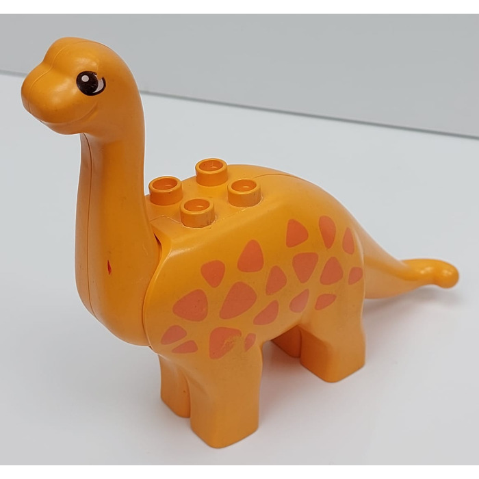 Duplo Medium Orange Brachiosaurus with Long Neck and Spots (31053 / ...