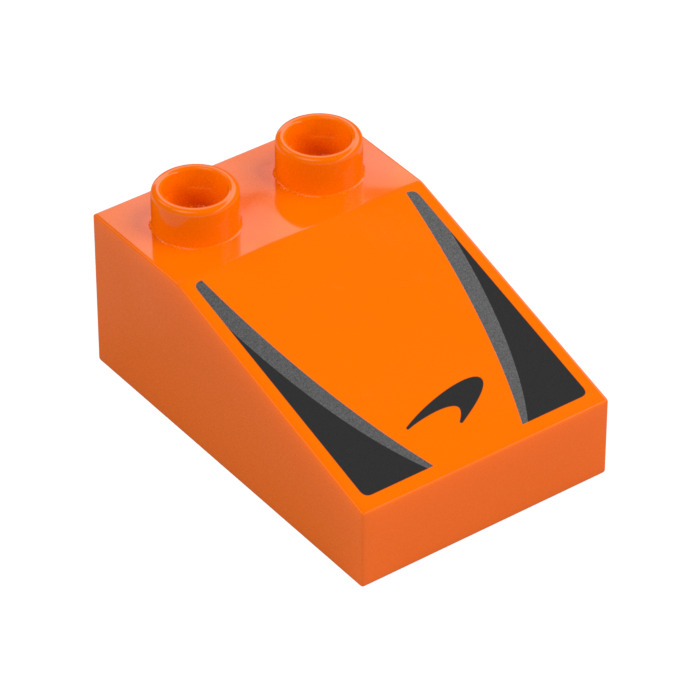 Duplo Orange Slope 2 x 3 22° with McLaren Logo (35114) | Brick Owl ...