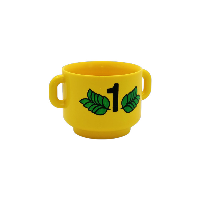 Duplo Pot with Loop Handles with Number 1 and Green Leaves (31330 / ...