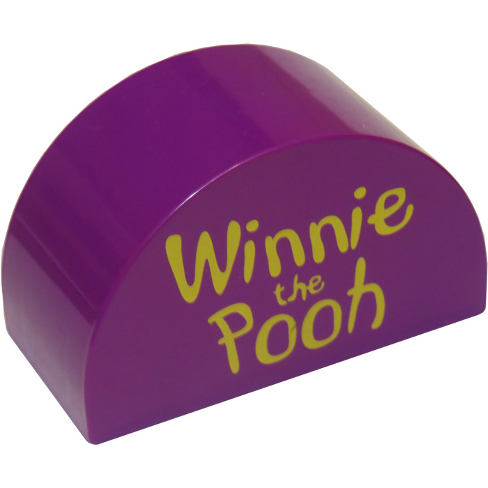 Duplo Brick 2 x 4 x 2 with Curved Top with Winnie the Pooh (83757 / ...