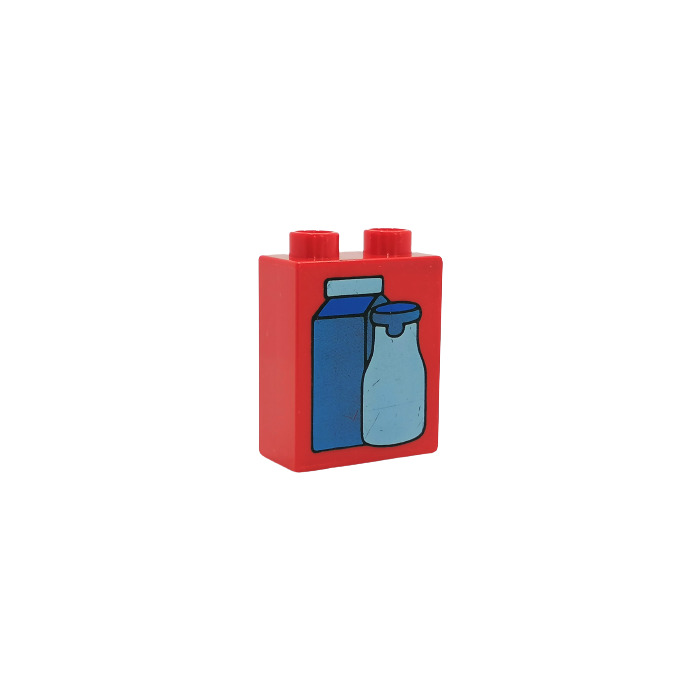 Duplo Red Brick 1 x 2 x 2 with Carton and Bottle (4066) | Brick Owl ...