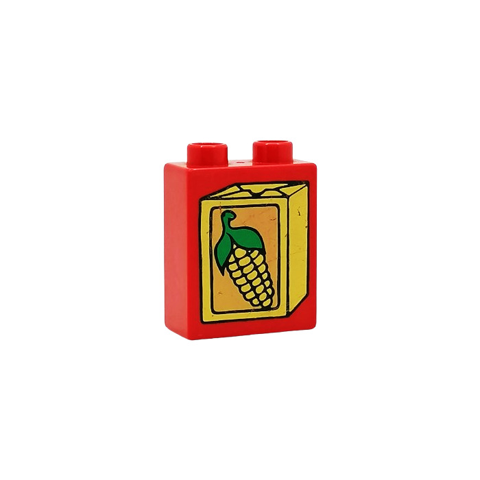 Duplo Red Brick 1 x 2 x 2 with Corn Label on Box (4066) | Brick Owl ...