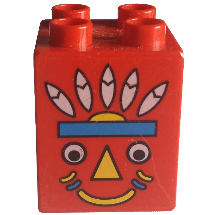 Duplo Brick 2 x 2 x 2 with totem pole face (31110 / 82994) | Brick Owl ...