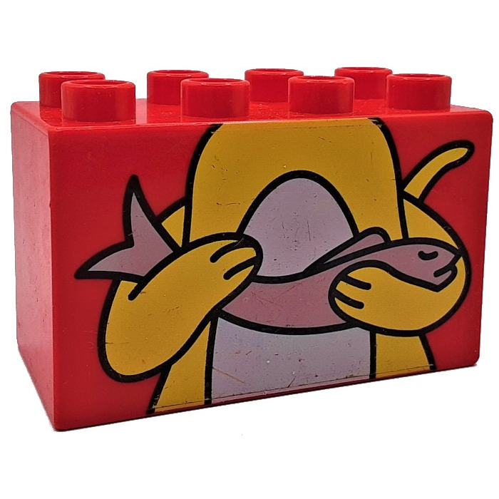 Duplo Brick 2 x 4 x 2 with Cat Body with Fish (31111) | Brick Owl ...