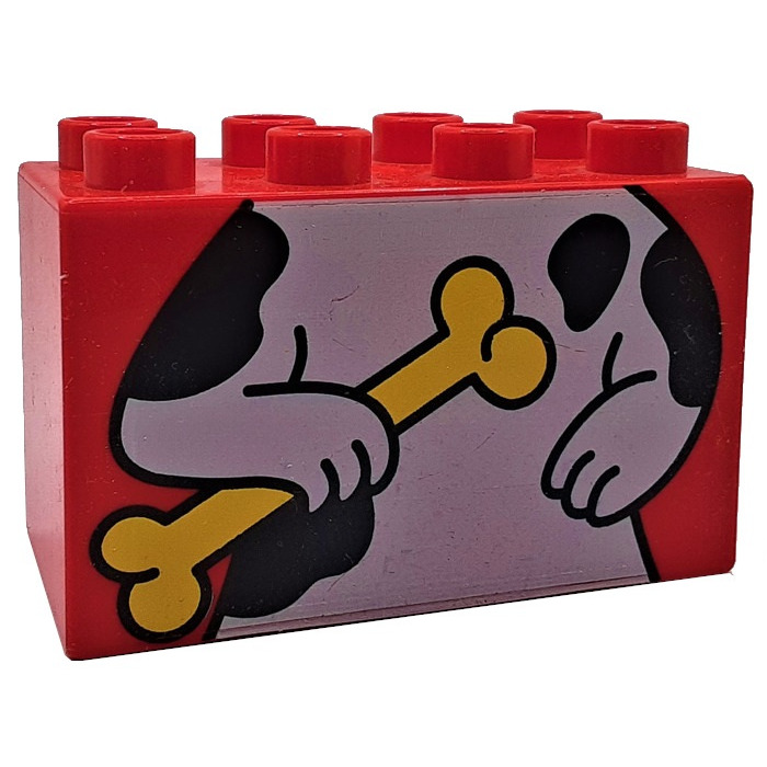 Duplo Red Brick 2 x 4 x 2 with Dog Body (31111) | Brick Owl - LEGO ...