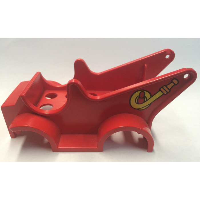 Duplo Red Fire Truck Body with Water Hose Pattern | Brick Owl - LEGO ...