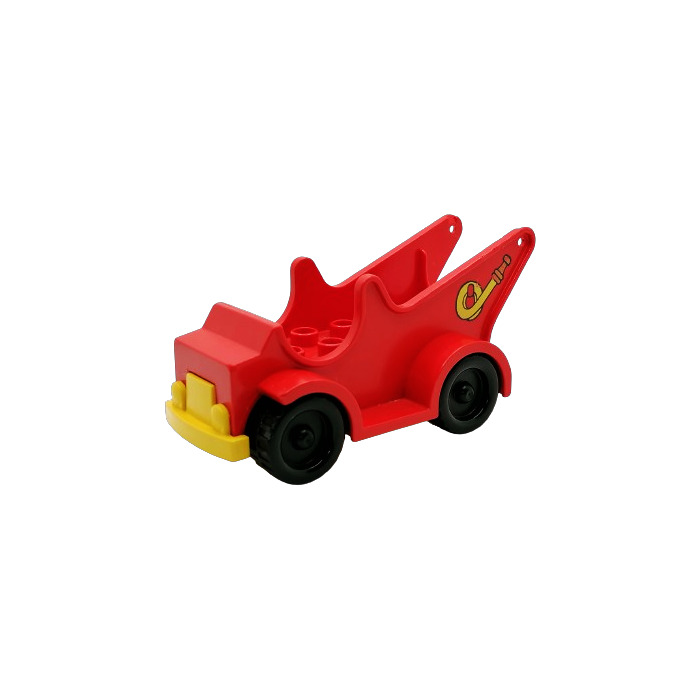 Duplo Red Fire truck with Water Hose Pattern with Black Wheels | Brick ...