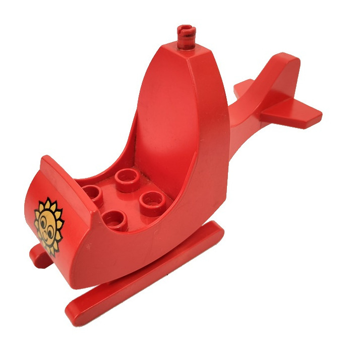 Duplo Red Helicopter Body with Sun | Brick Owl - LEGO Marketplace