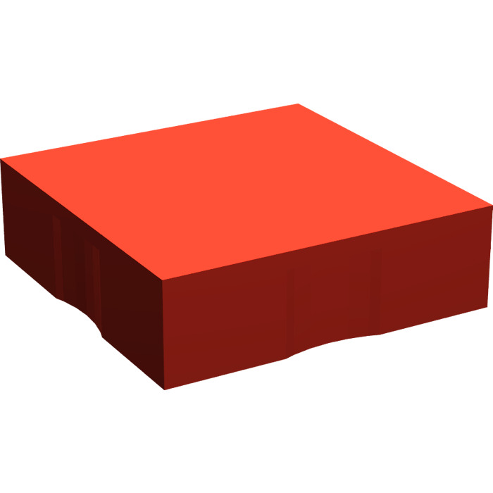 Duplo Tile 2 x 2 with Side Indents with Red Isosceles Triangle (6309 / ...